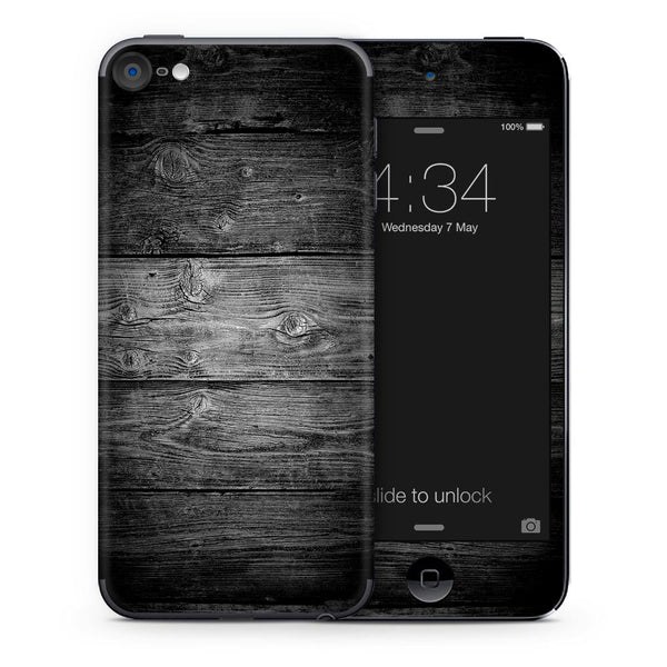 Apple iPod Touch Skin - Black Timber V2 | SkinWraps Australia