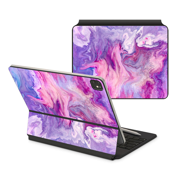 Apple iPad Magic Keyboard Skin - Purple Marble Swirl | SkinWraps Australia