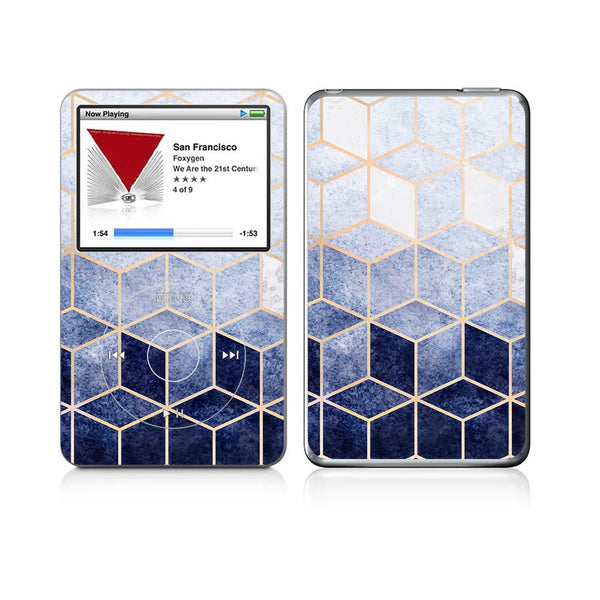 Apple iPod Classic - Blue Cubic Grunge | SkinWraps Australia
