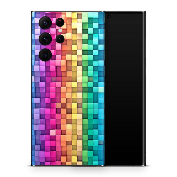 Samsung Galaxy S22 Skin - Rainbow Construct | SkinWraps Australia