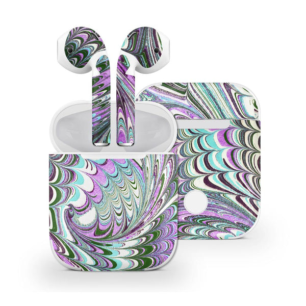 Apple Airpods Skin - Ebru Marble | SkinWraps Australia