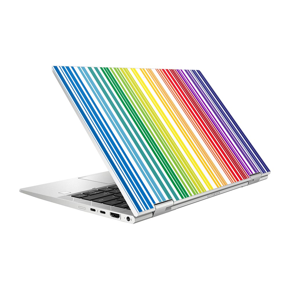 HP Elitebook x360 830 G8 Skin - Rainbow Barcode | SkinWraps Australia