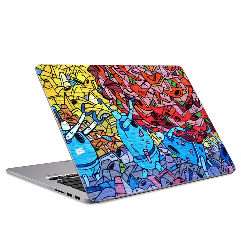 Laptop Skin - Robot Wall Graffiti | SkinWraps Australia