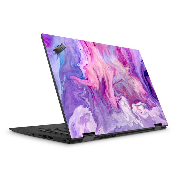 Lenovo ThinkPad Yoga X1 G3 Skin - Purple Marble Swirl | SkinWraps Australia