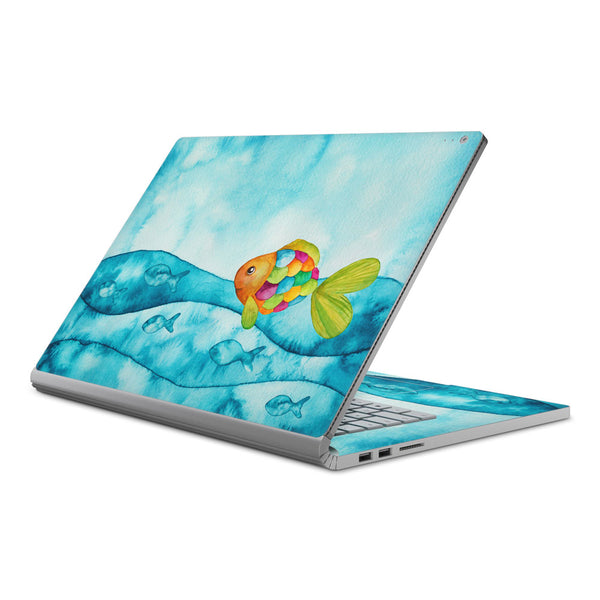 Microsoft Surface Book 2 15 Skin - Aquarelle Fish | SkinWraps Australia