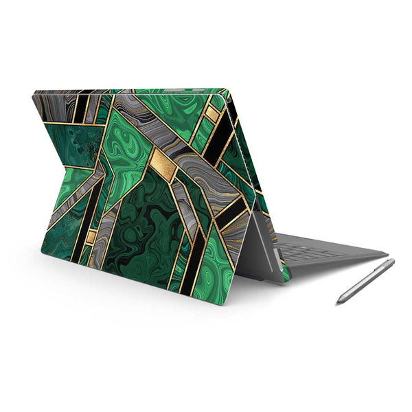 Microsoft Surface Pro Skin - Green Art Deco Marble | SkinWraps Australia