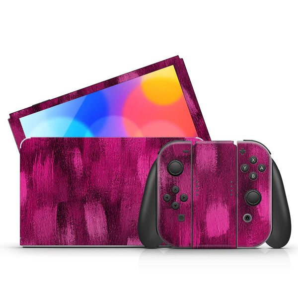 Nintendo Switch Oled Skin - Brushed Pink | SkinWraps Australia