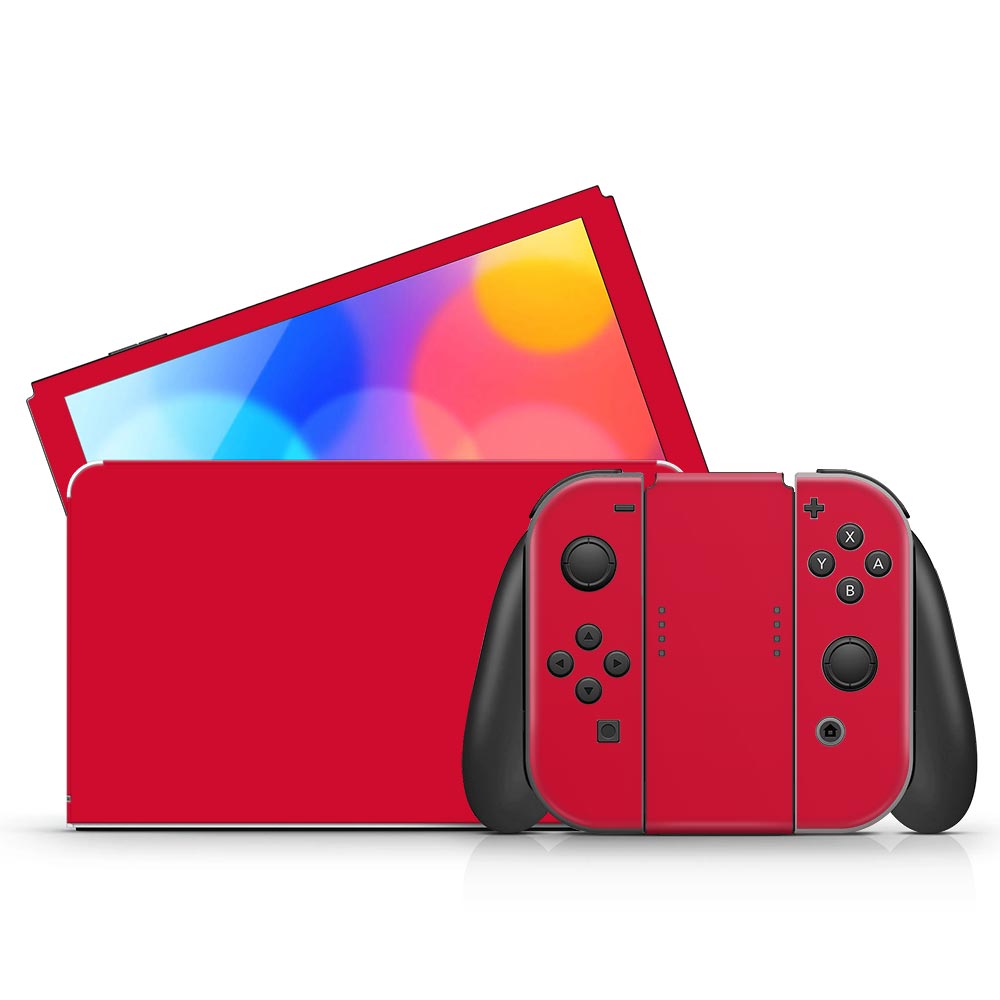 Nintendo Switch Oled Skin - Red | SkinWraps Australia