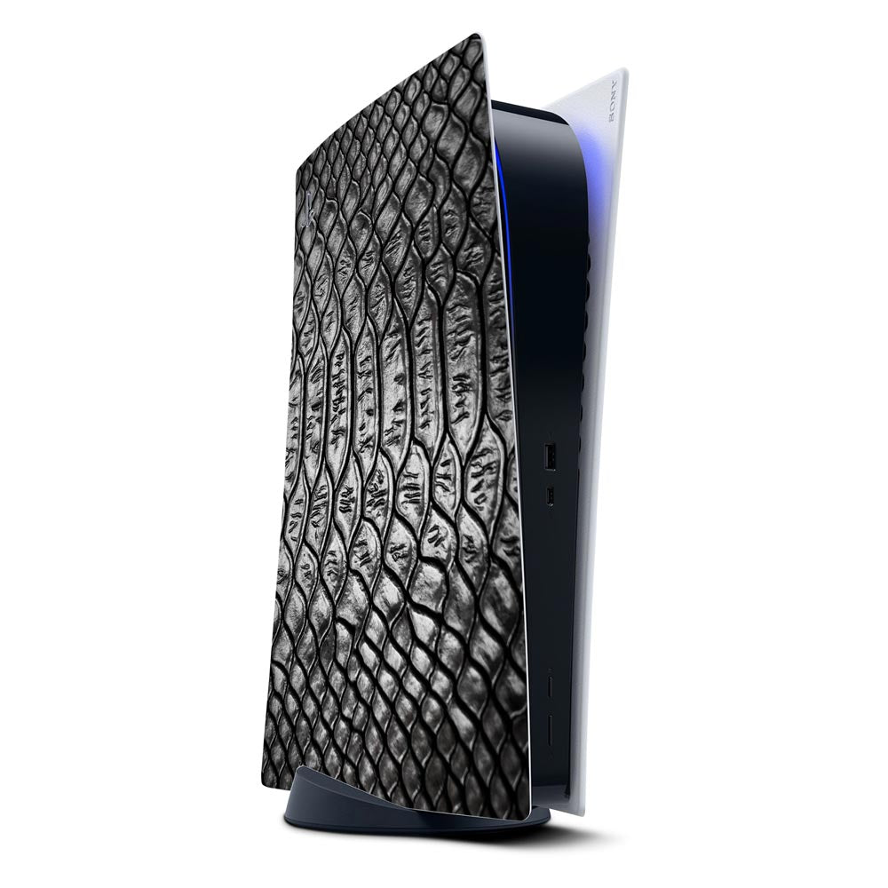 PS5 Digi Console Skin - Black Snake Skin | SkinWraps Australia